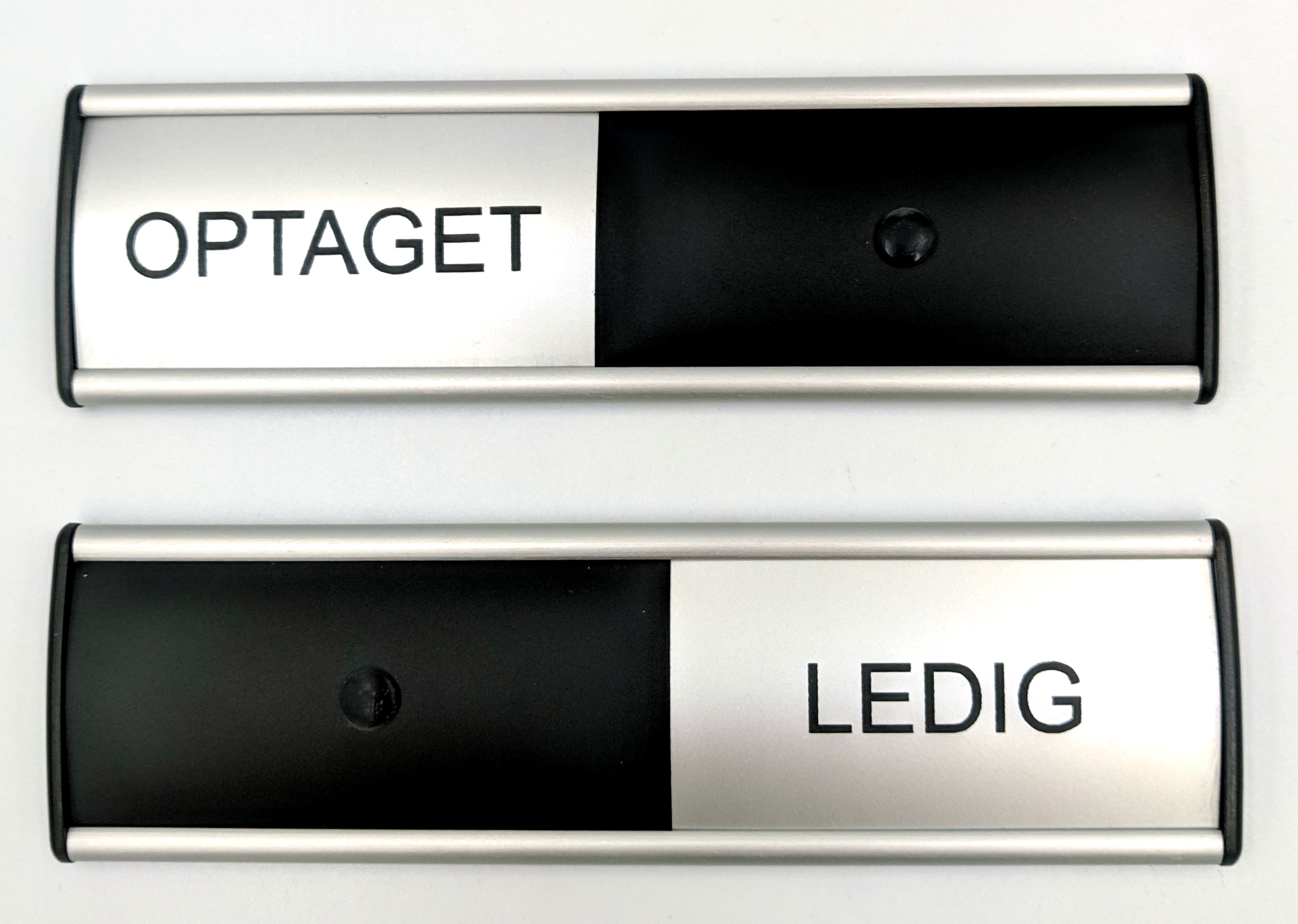 Alu-Sign Optaget-Ledig mødeskilt - Mellem - Optaget - Ledig Mødelokale ...